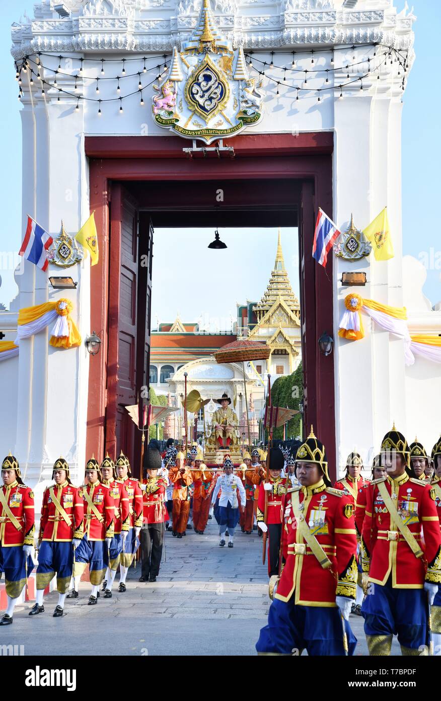 Bangkok, Thailand. 05th May, 2019. HM King Maha Vajiralongkorn ...