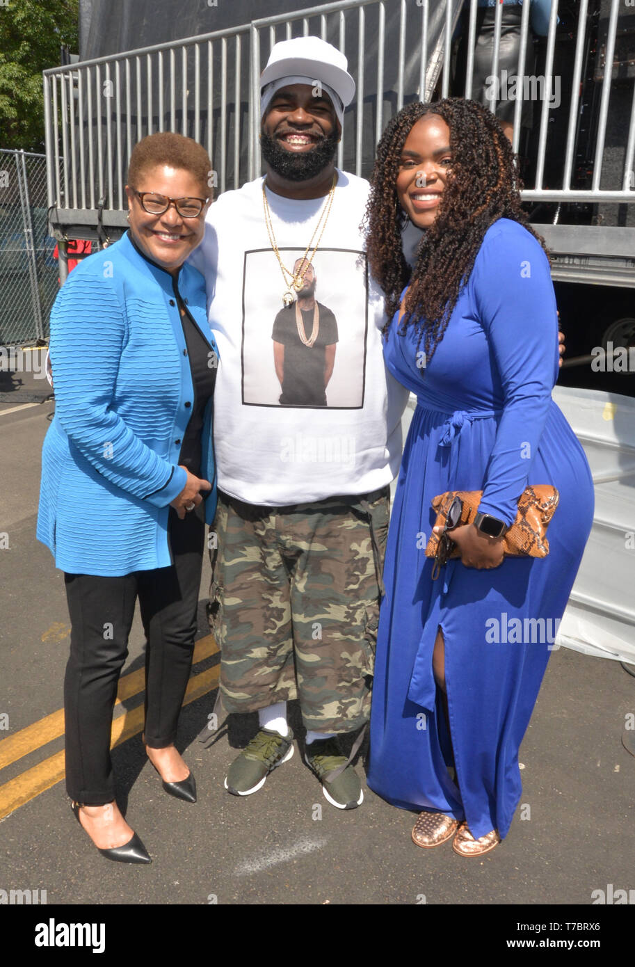 Los Angeles, Ca, USA. 4th May, 2019. Karen Bass, DJ BattleCat, Aja ...