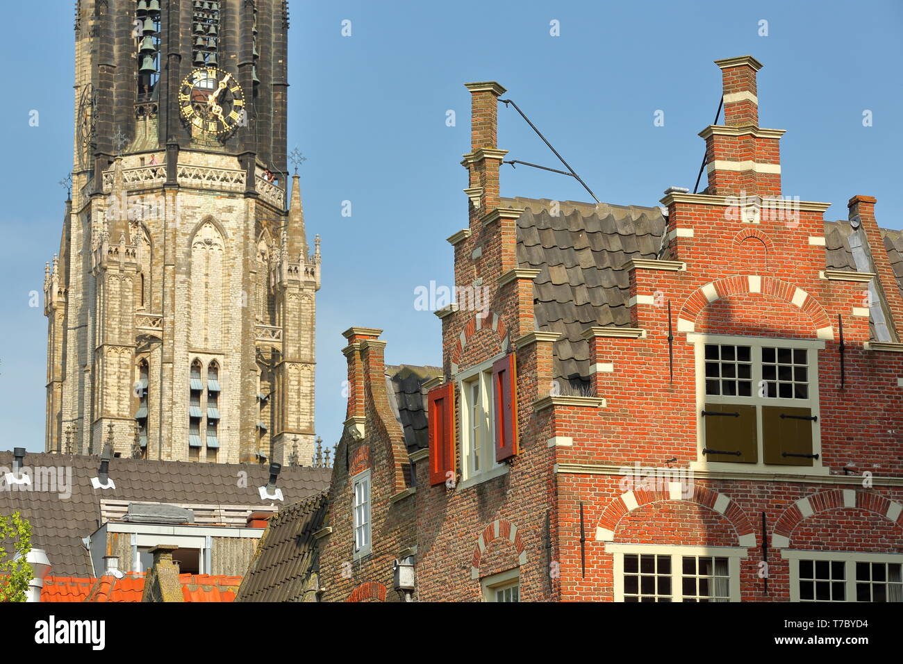 Traditional and colorful facades located at the junction of Markt and ...