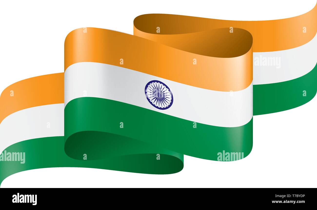 India flag, vector illustration on a white background Stock Vector ...
