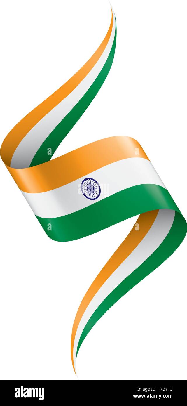 India flag, vector illustration on a white background Stock Vector ...