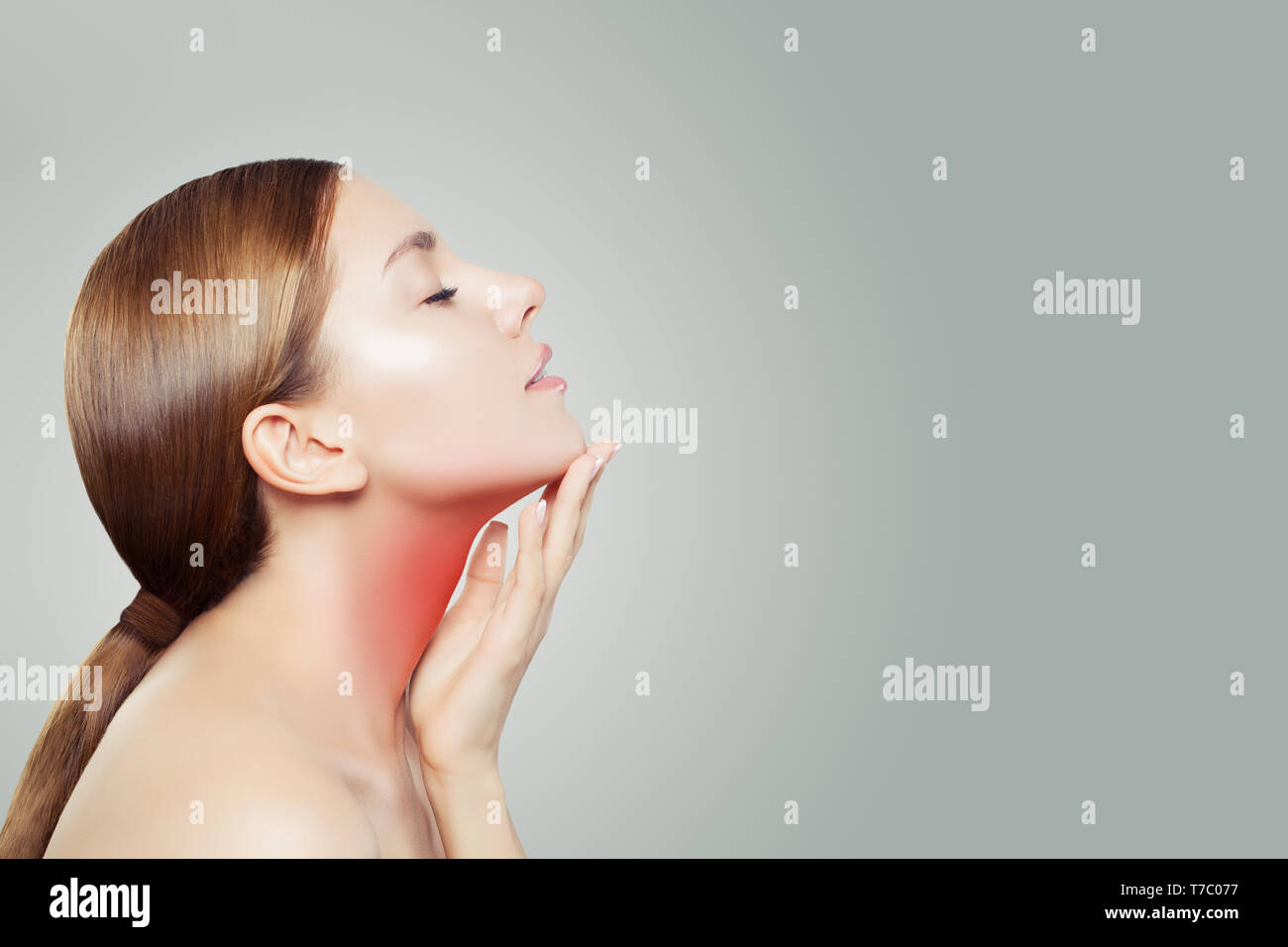 Hands on the neck hi-res stock photography and images - Alamy