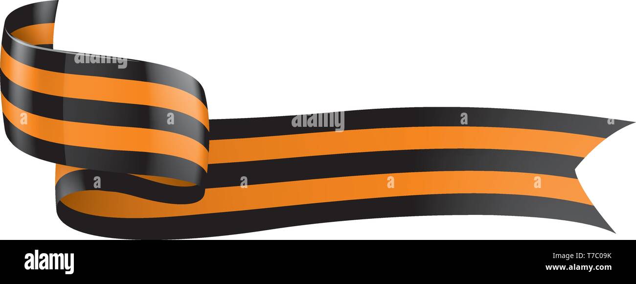 Vector illustration of Saint George ribbon on white background Stock ...