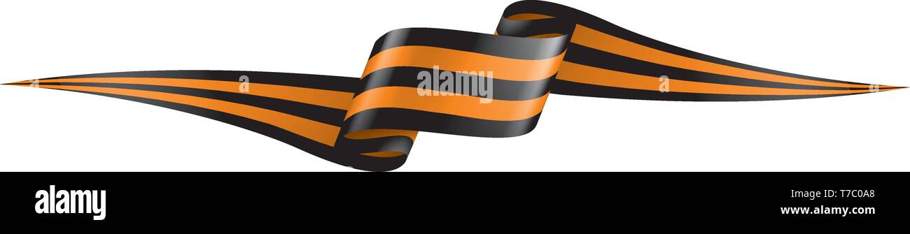 Vector illustration of Saint George ribbon on white background Stock ...