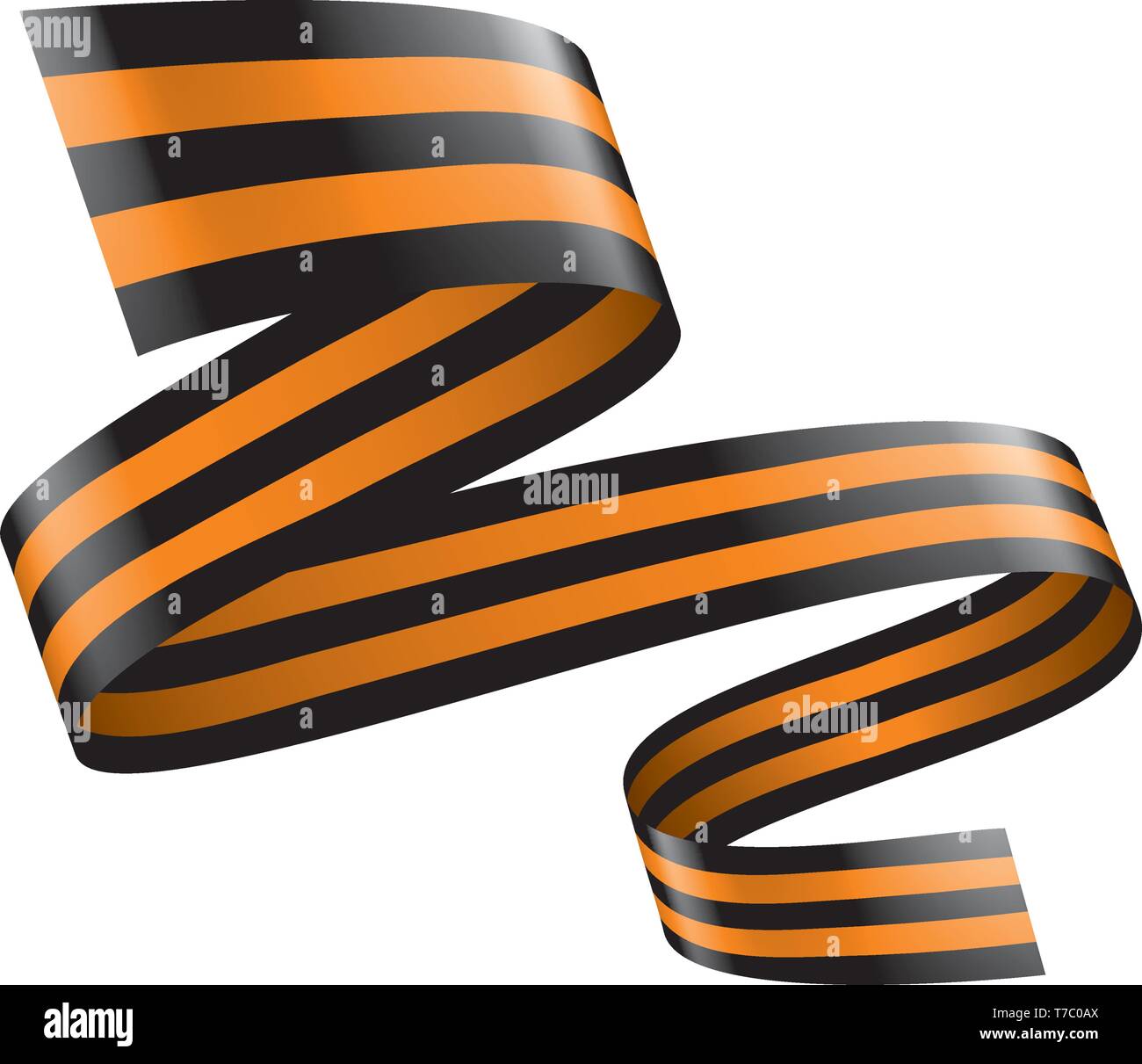 Vector illustration of Saint George ribbon on white background Stock ...