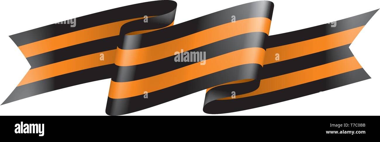 Vector illustration of Saint George ribbon on white background Stock ...