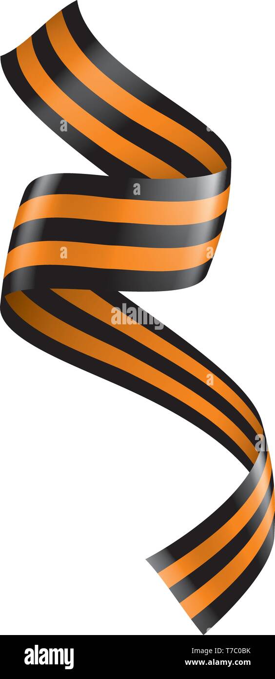 Vector illustration of Saint George ribbon on white background Stock ...