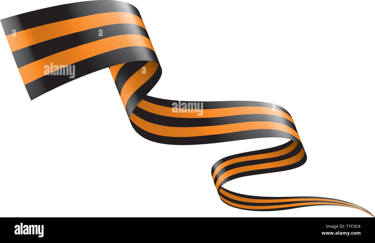 Vector illustration of Saint George ribbon on white background Stock ...