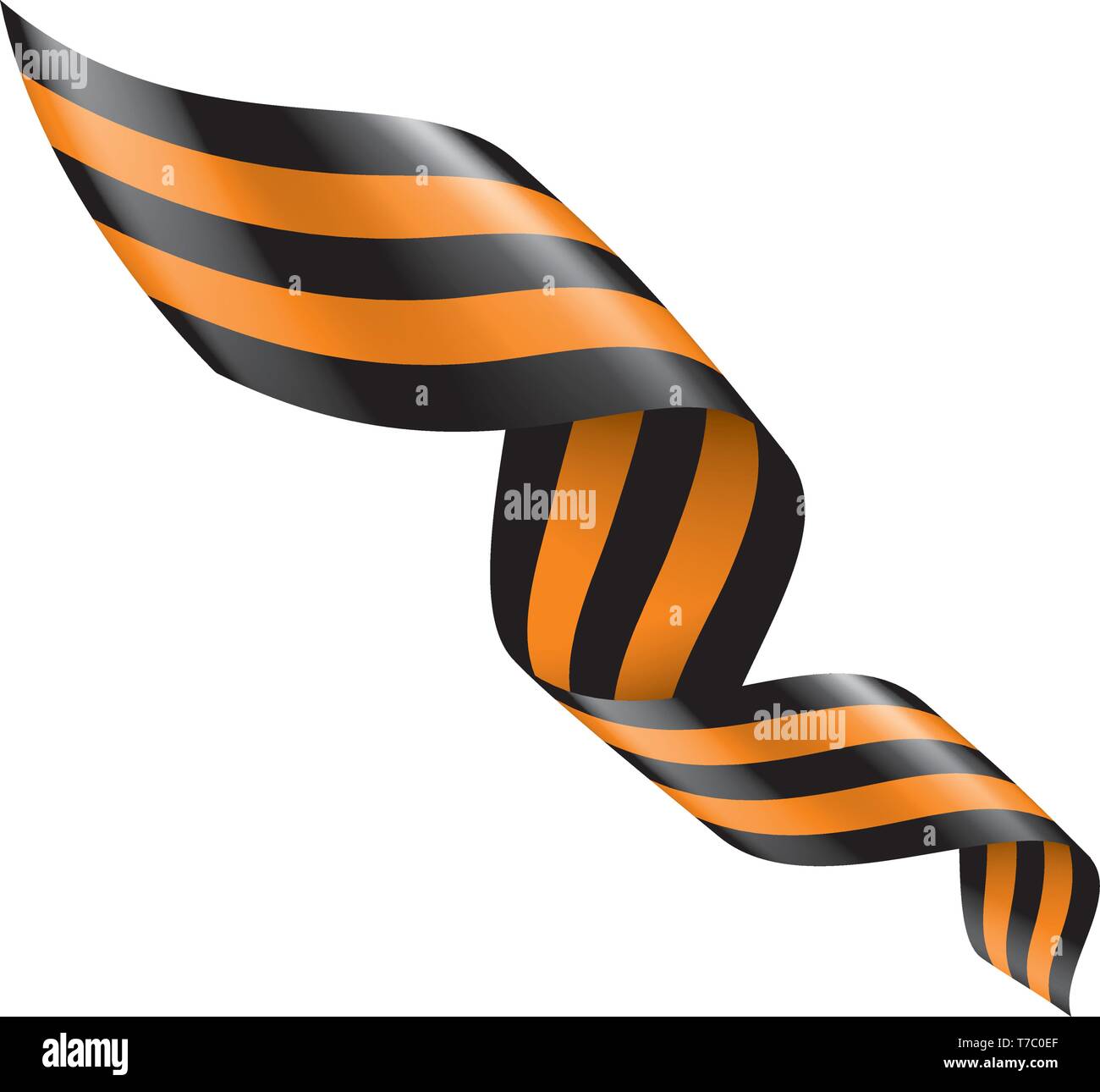 Vector illustration of Saint George ribbon on white background Stock ...