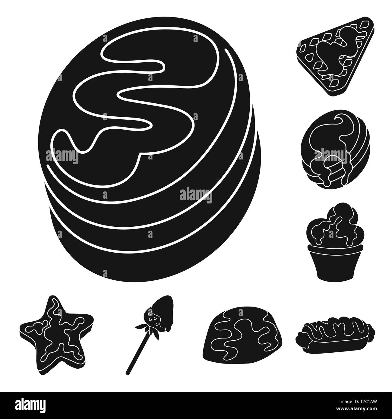 Vector design of sweetness and product logo. Set of sweetness and sweet ...