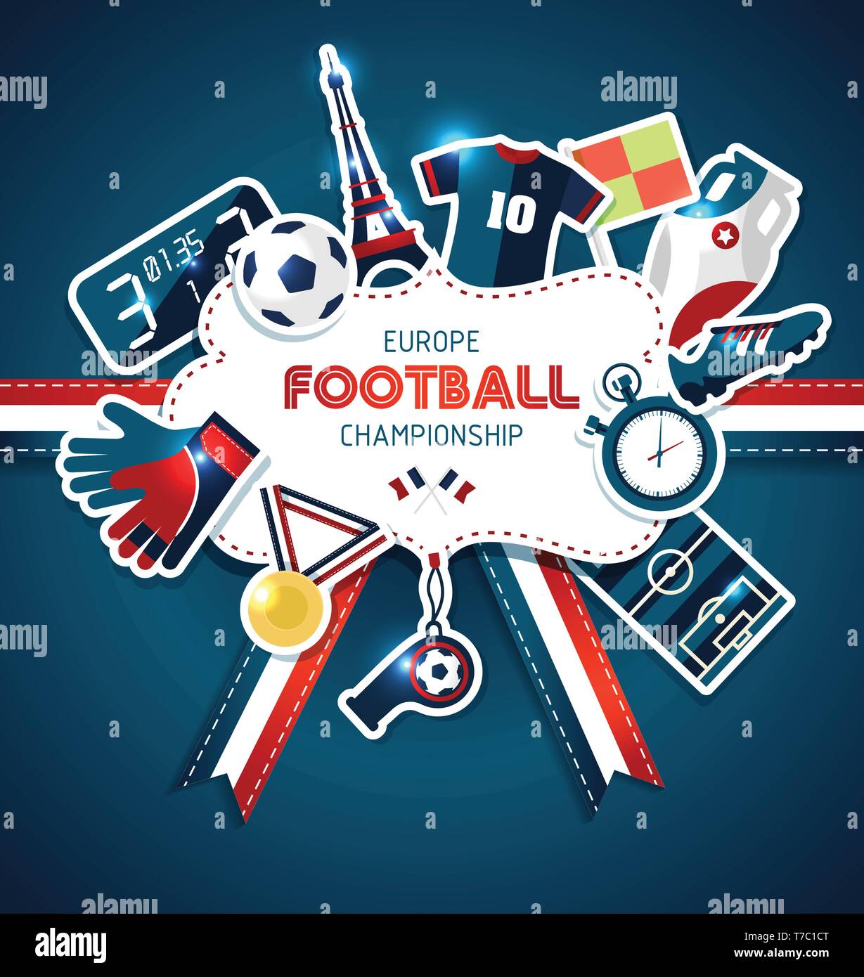 Europe football Championship. Sport vector illustration Stock Vector ...