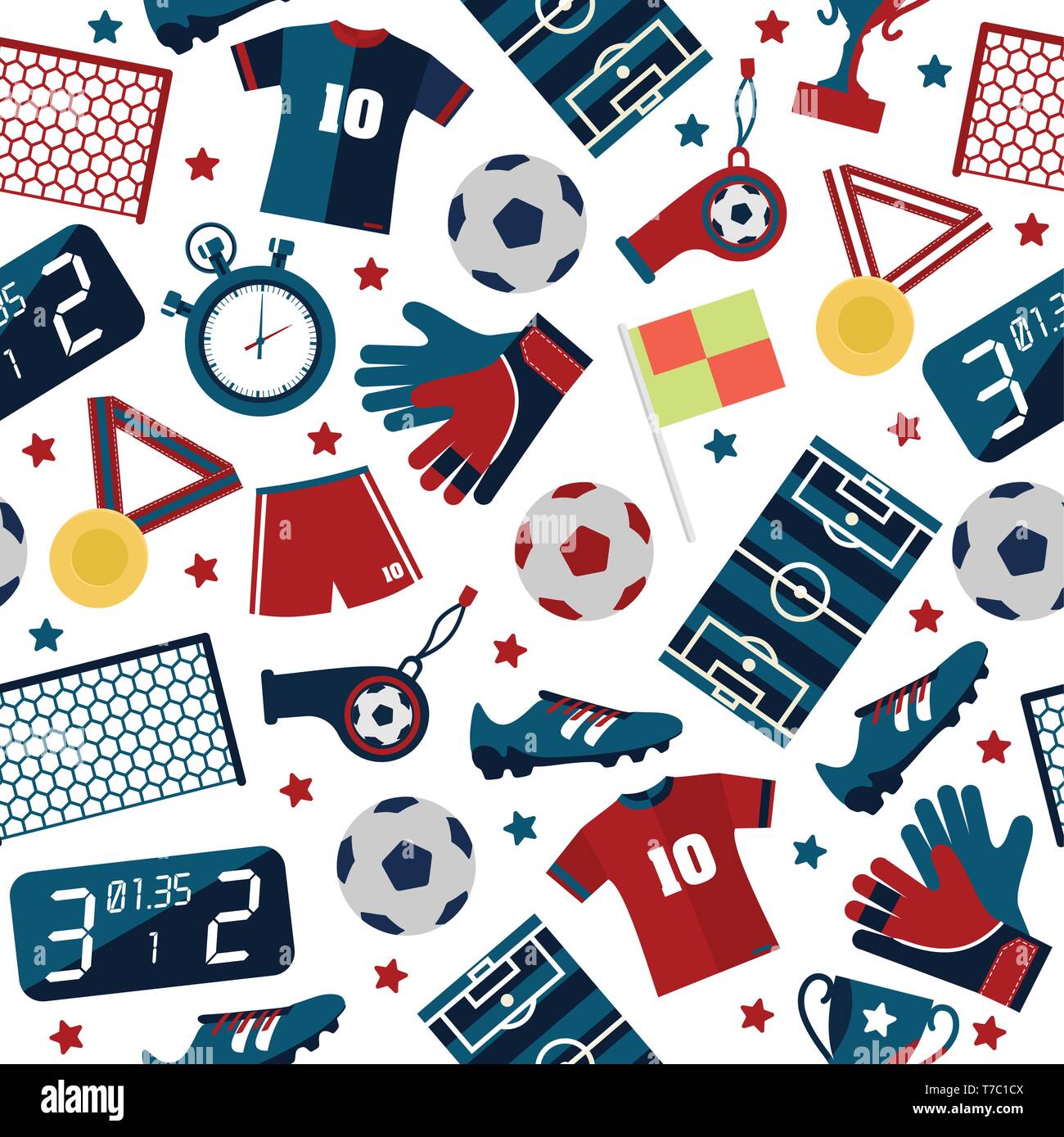 Sport football seamless pattern Stock Vector Image & Art - Alamy