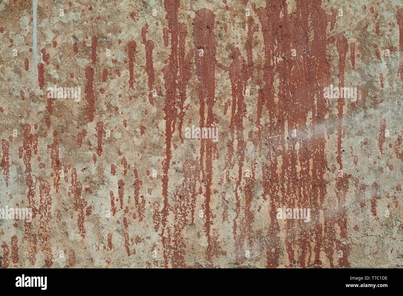 Old textures wall background with red paint stain. Perfect background ...