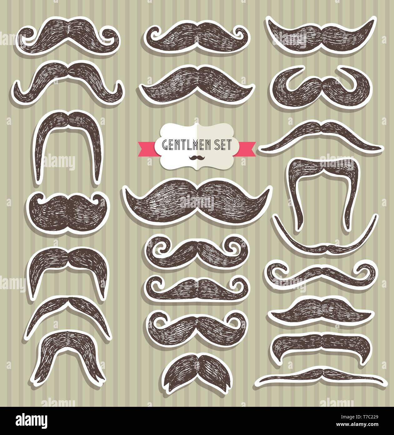 Moustaches set. Design elements Stock Vector Image & Art - Alamy