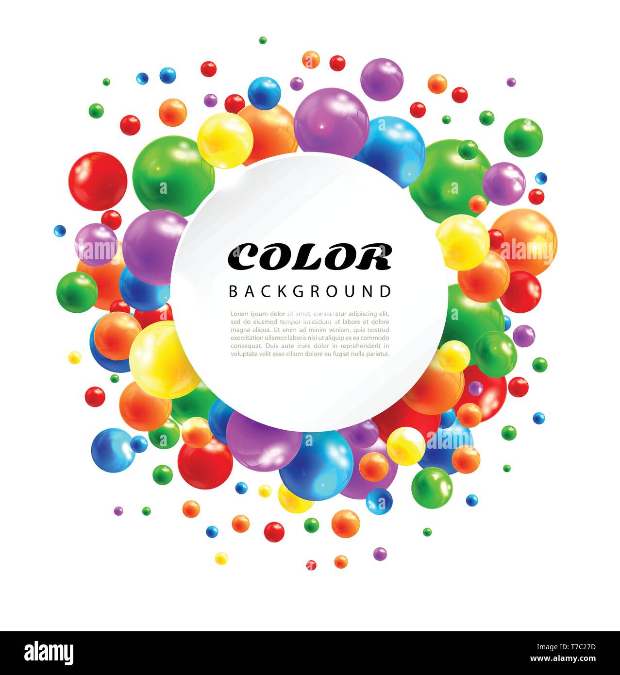 color abstract background from volume balls Stock Vector Image & Art ...