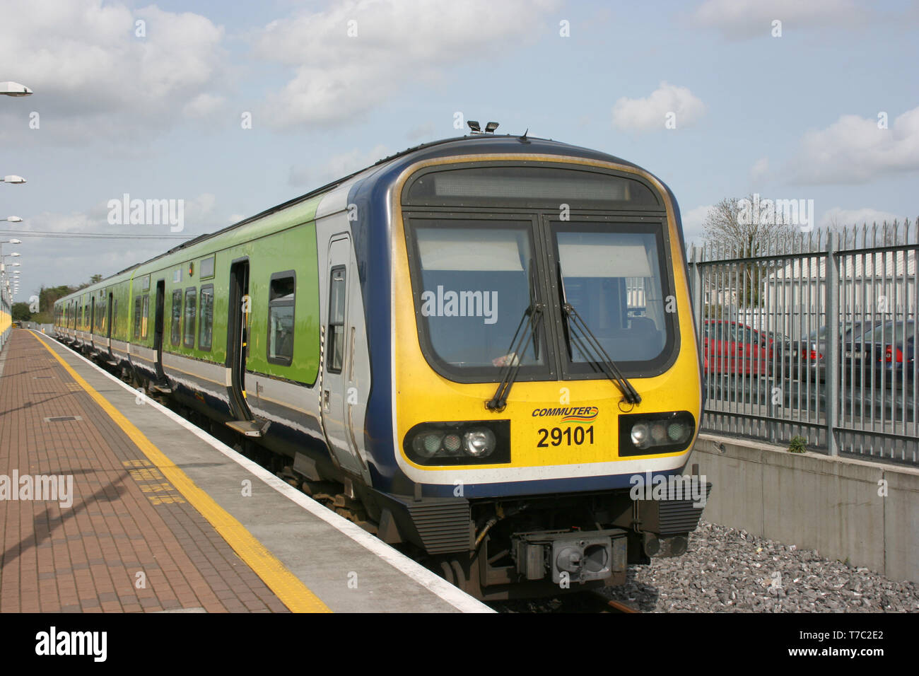 Newbridge station,Ireland, April 2008, an Iarnrod Eireann train service ...