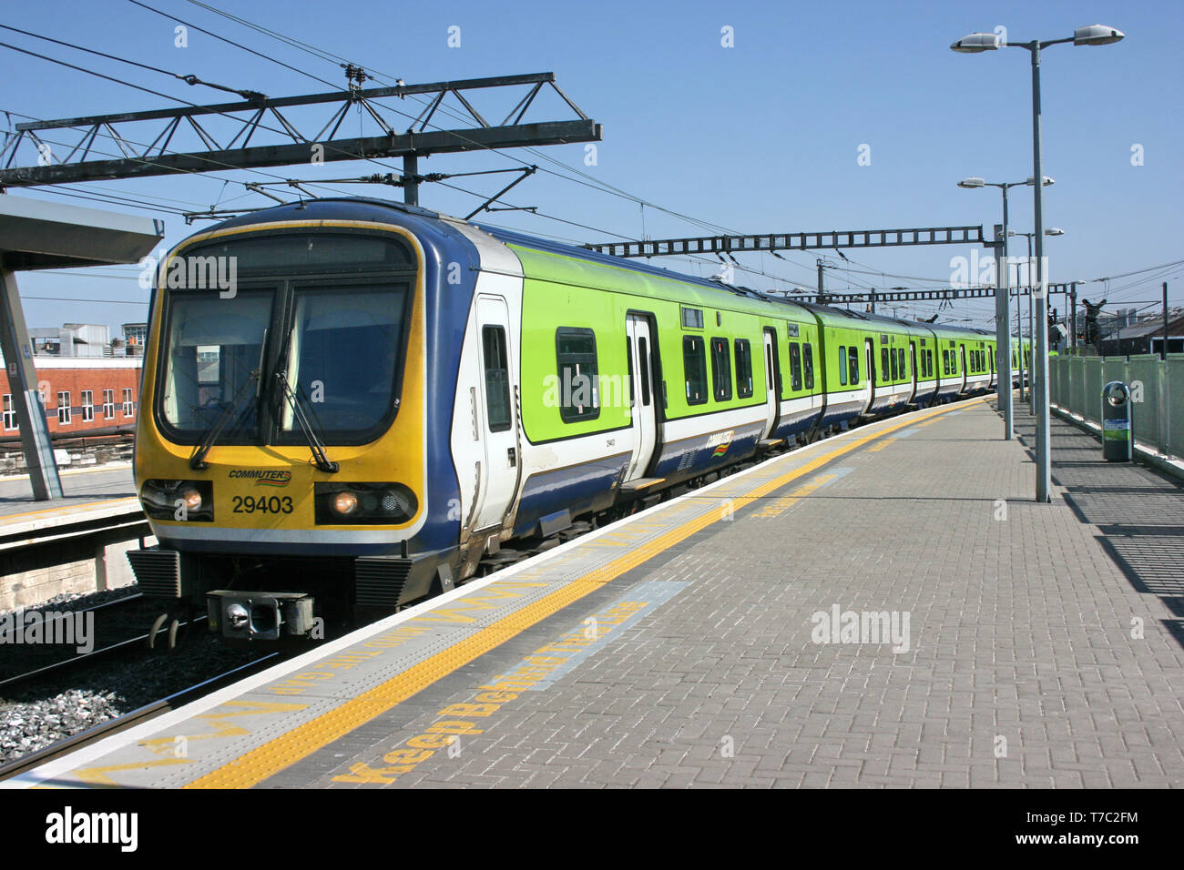 Dublin Connolly station ,Ireland, April 2010, an Iarnrod Eireann train ...