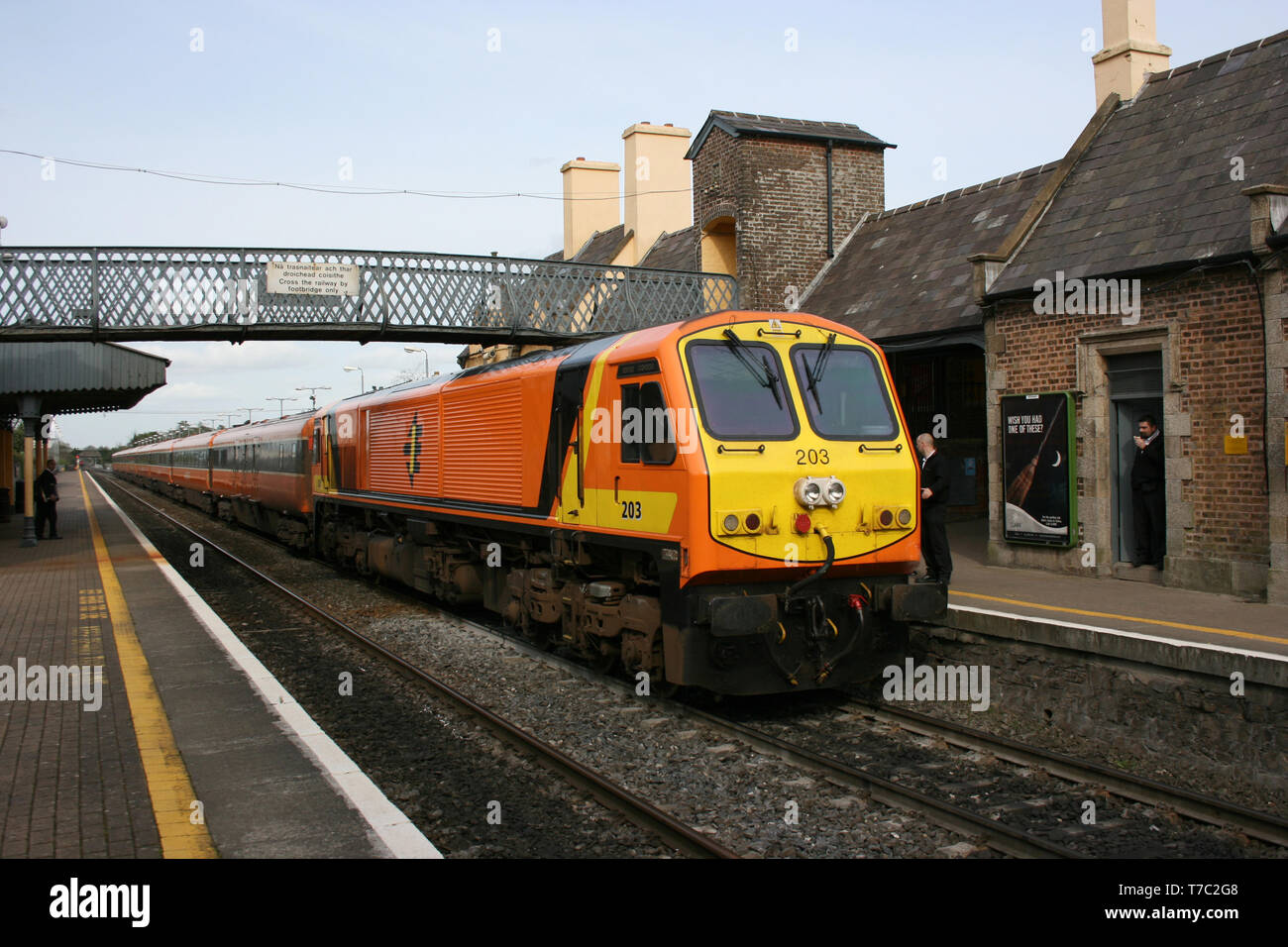 Newbridge station,Ireland, April 2008, an Iarnrod Eireann train service ...
