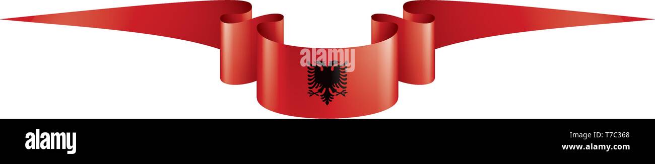 Albania flag, vector illustration on a white background Stock Vector ...
