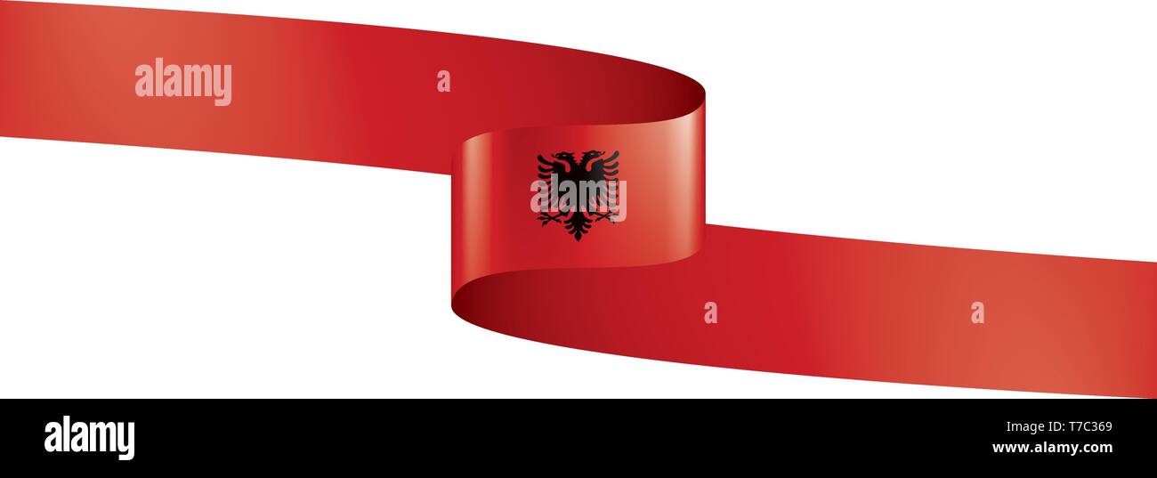 Albania flag, vector illustration on a white background Stock Vector ...