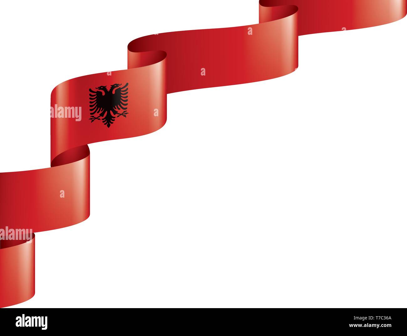 Albania flag, vector illustration on a white background Stock Vector ...