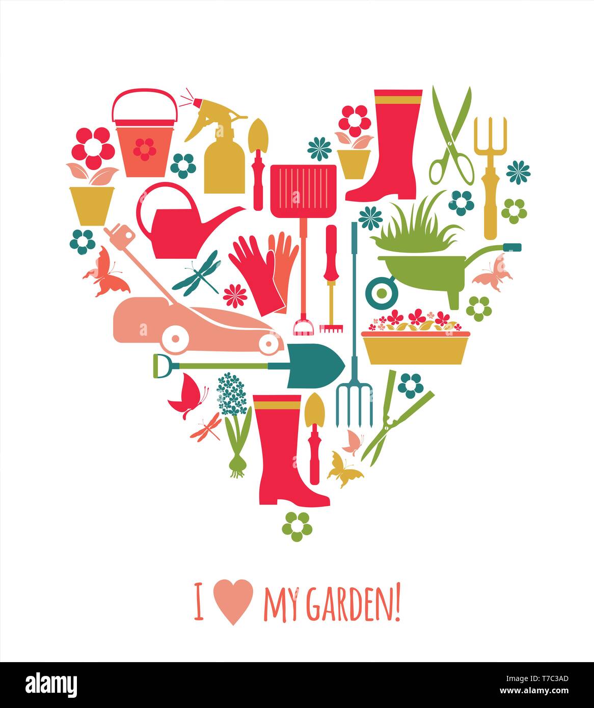 Garden icons illustration. Vector stock illustration Stock Vector Image ...