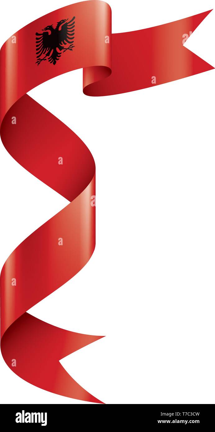 Albania flag, vector illustration on a white background Stock Vector ...