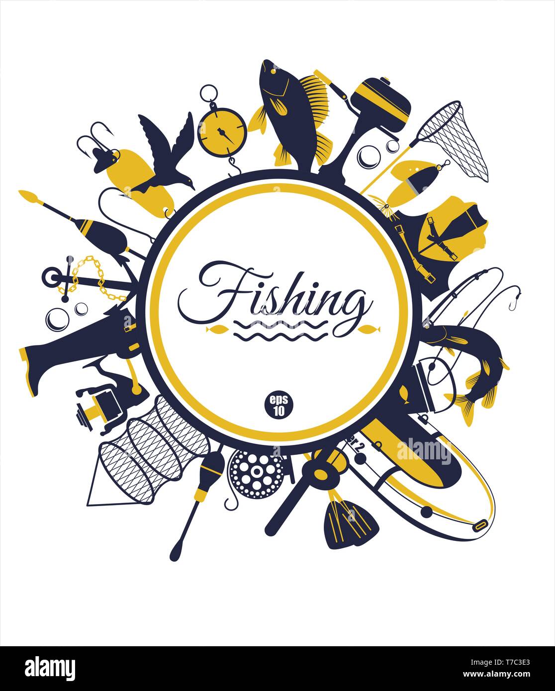 Chain lake fishing Cut Out Stock Images & Pictures - Alamy