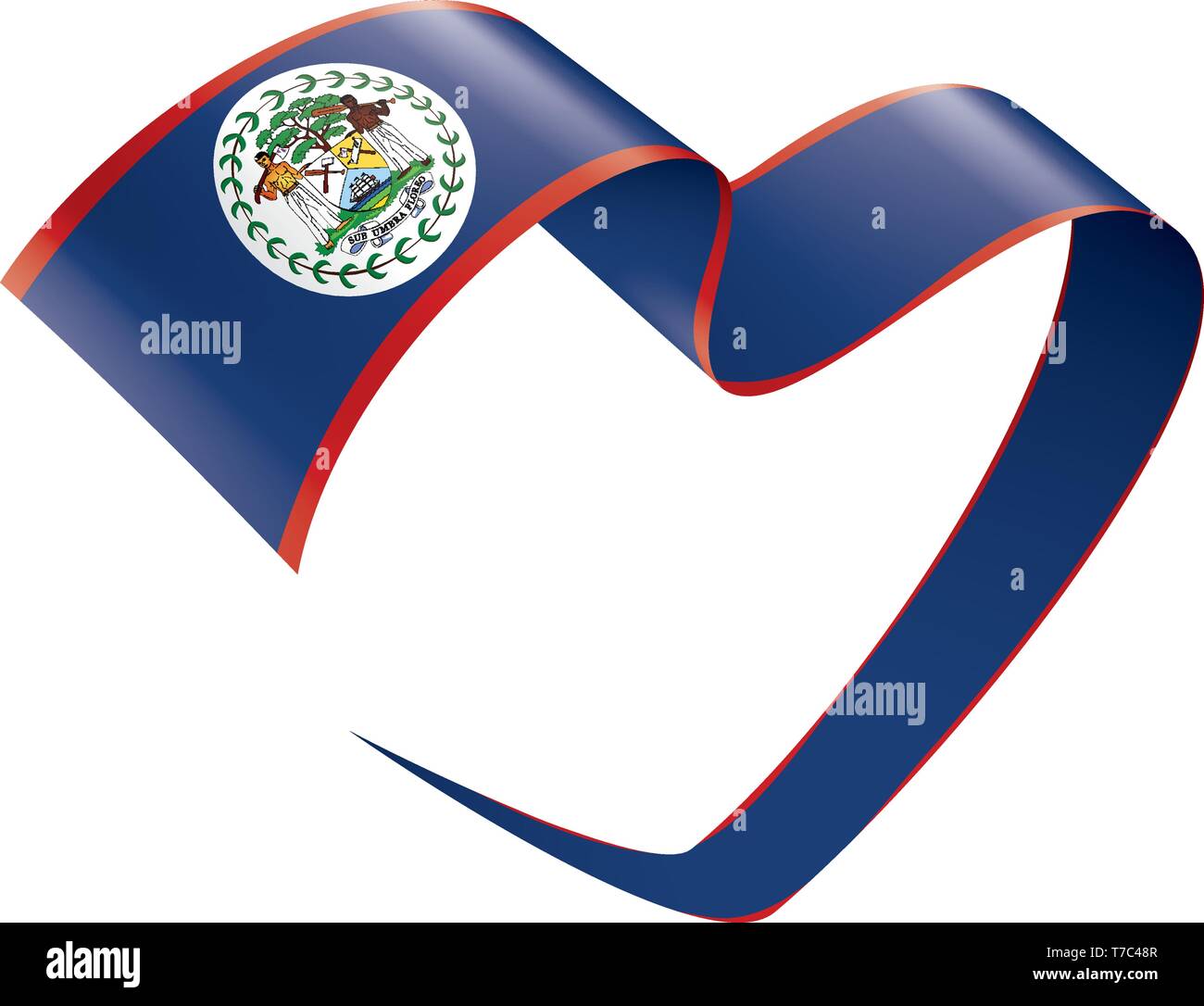 Belize flag, vector illustration on a white background Stock Vector ...