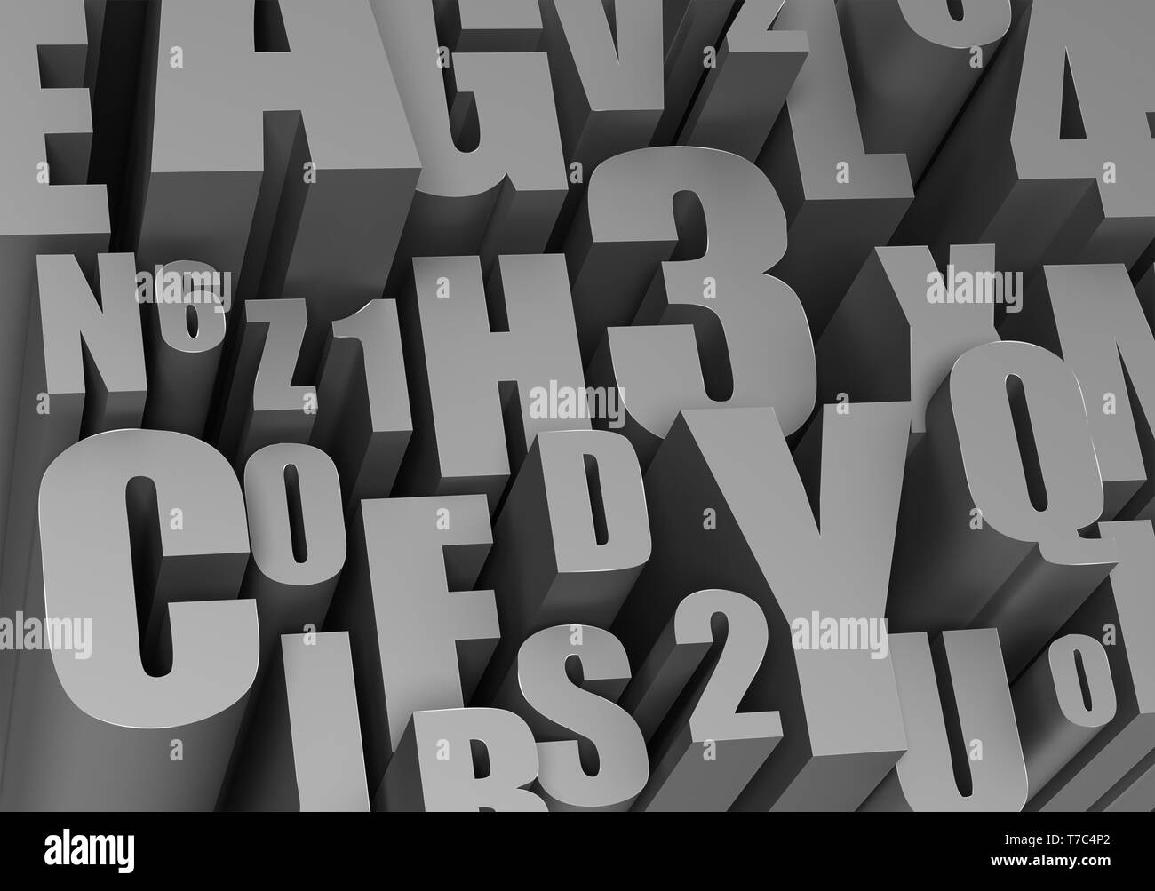 3d illustration of Numbers Background Stock Photo - Alamy