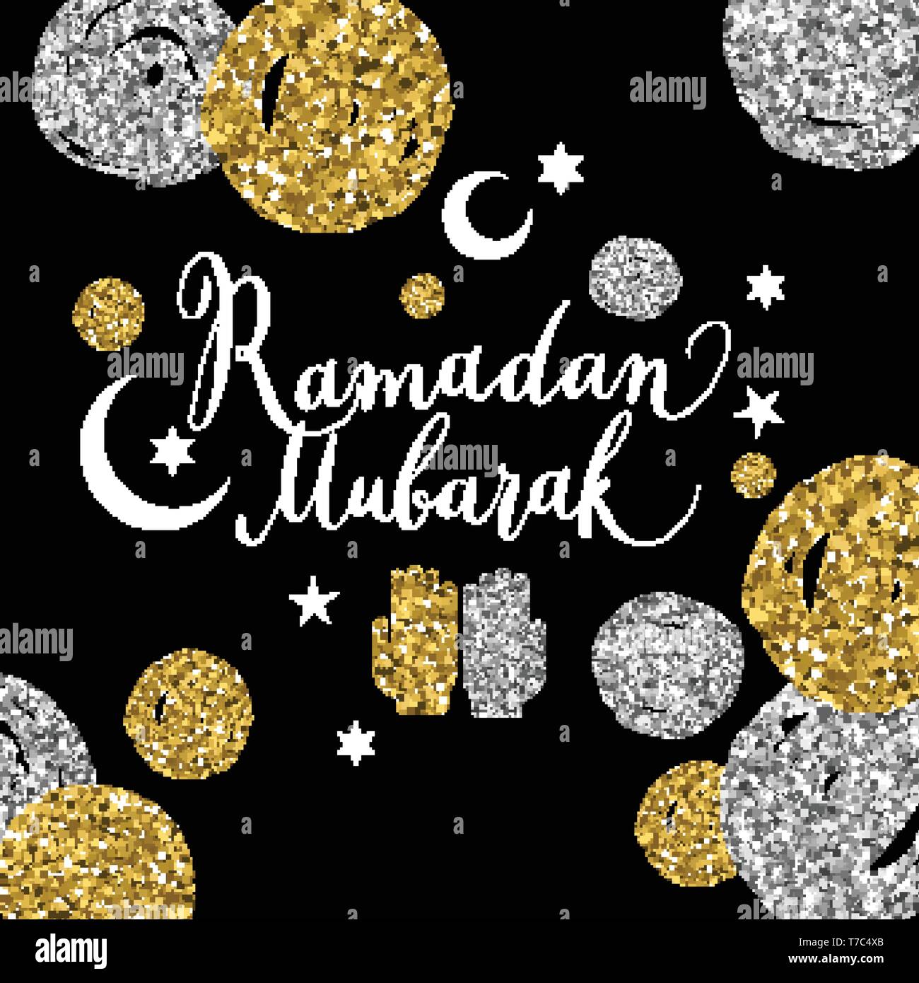 Happy Ramadan illustration with symbol of Ramadan Stock Vector Image ...