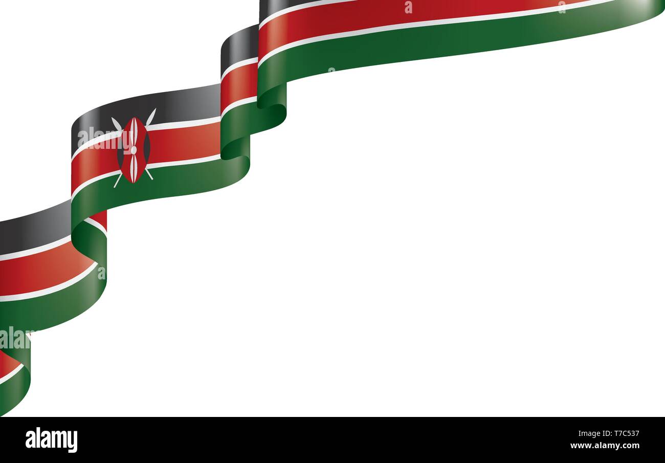Kenya flag, vector illustration on a white background Stock Vector ...