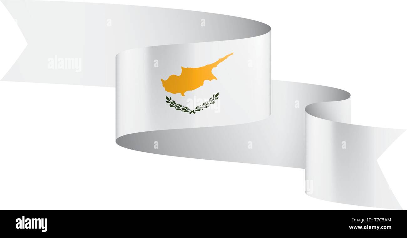 Cyprus flag, vector illustration on a white background Stock Vector ...