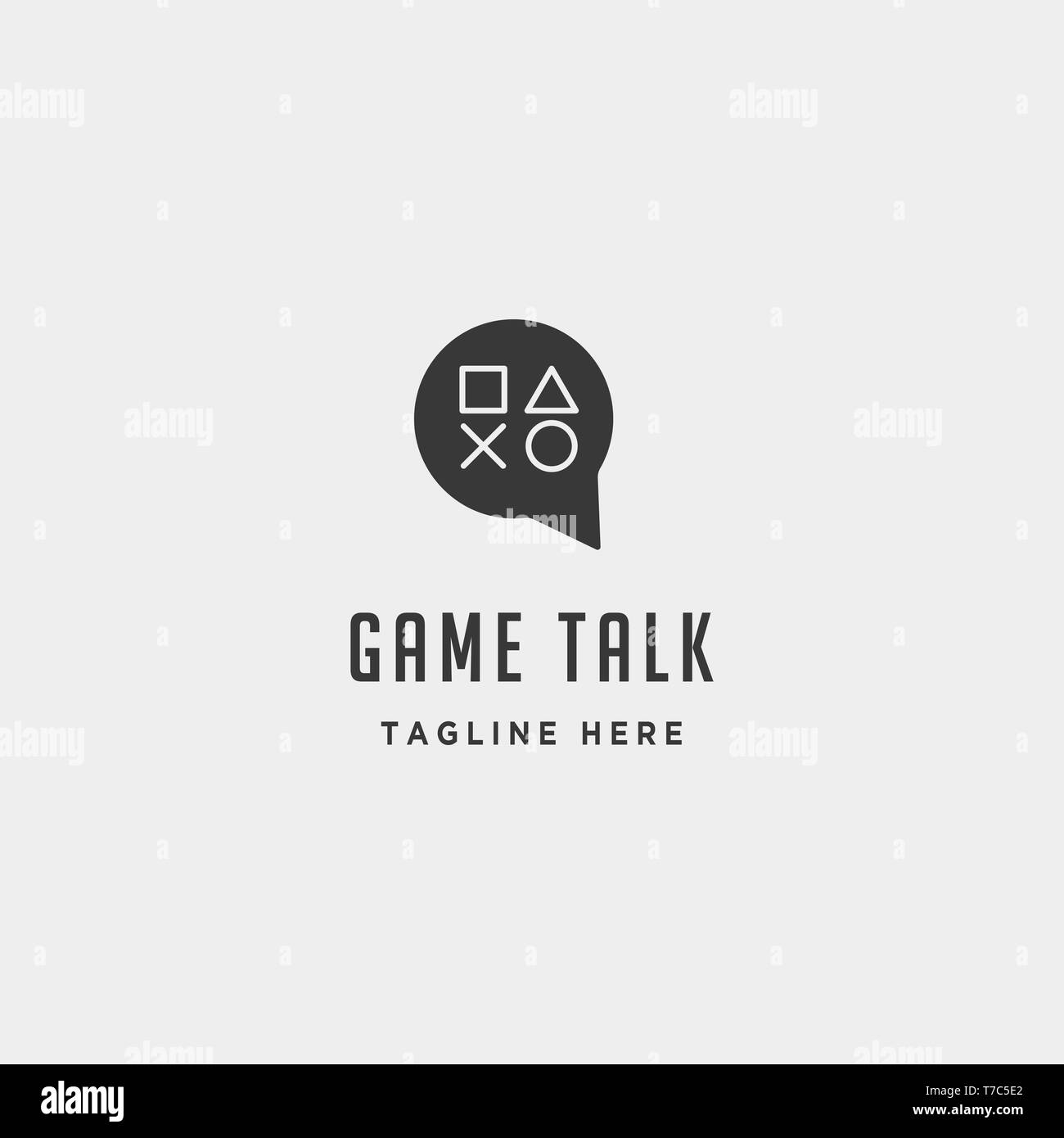 game talk logo design template vector illustration icon element ...