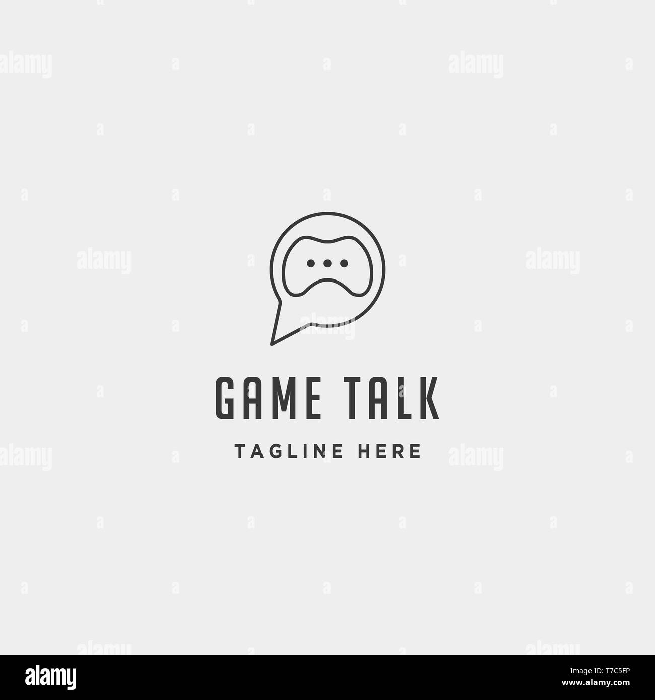 game talk logo design template vector illustration icon element ...