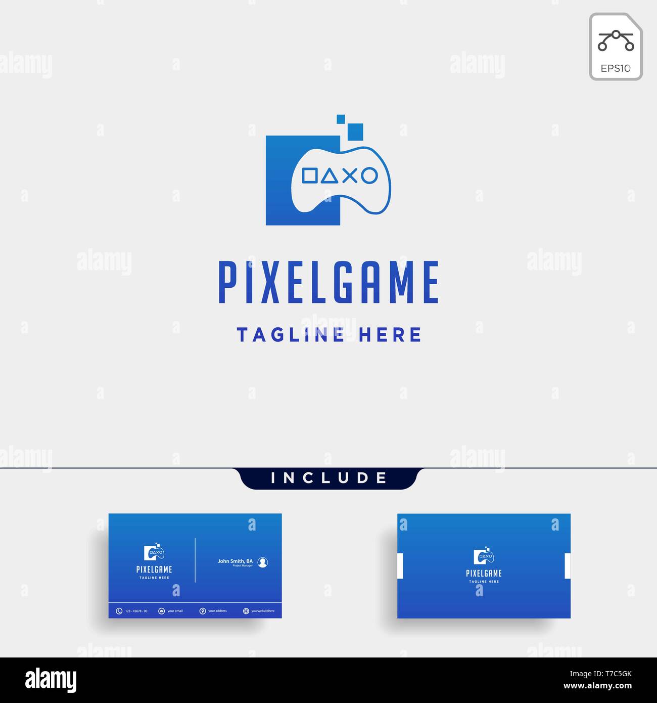 pixel game logo design vector illustration icon element isolated ...