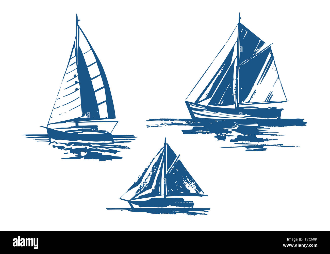 Sailing sail yacht yachts Cut Out Stock Images & Pictures - Alamy