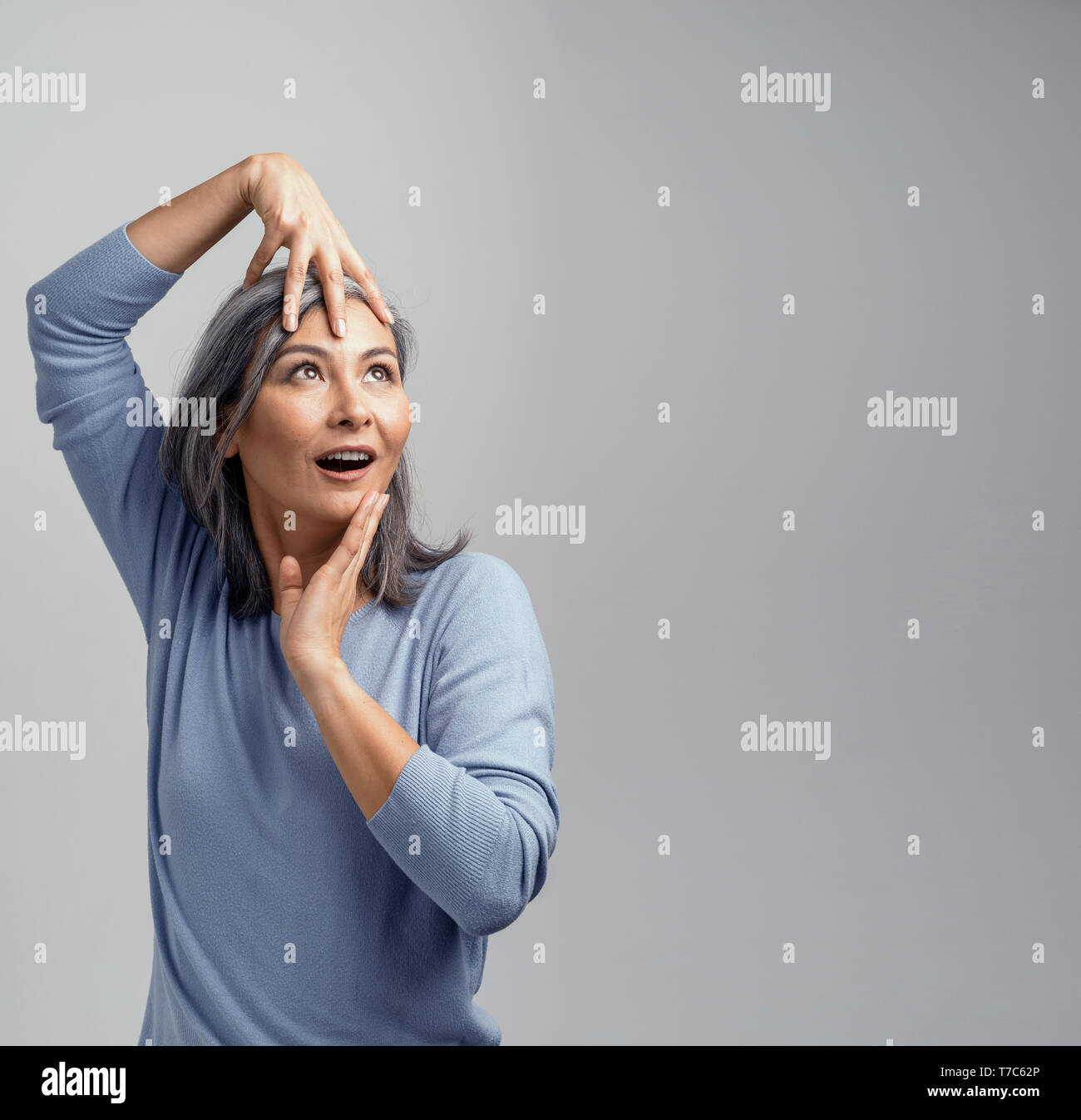 Surprise model hi-res stock photography and images - Alamy