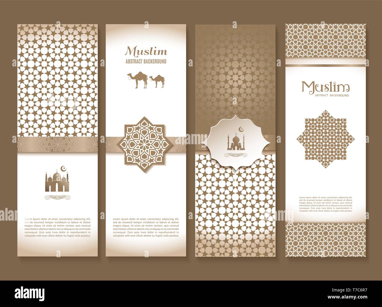 Banners set of ethnic design. Religion abstract set of layout with ...
