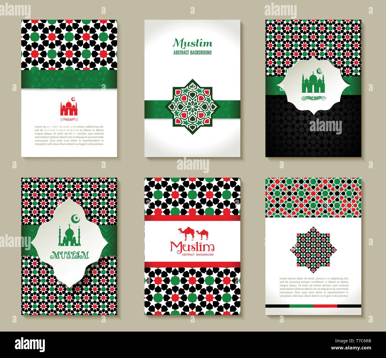 Banners set of islamic. Uae color design Stock Vector Image & Art - Alamy