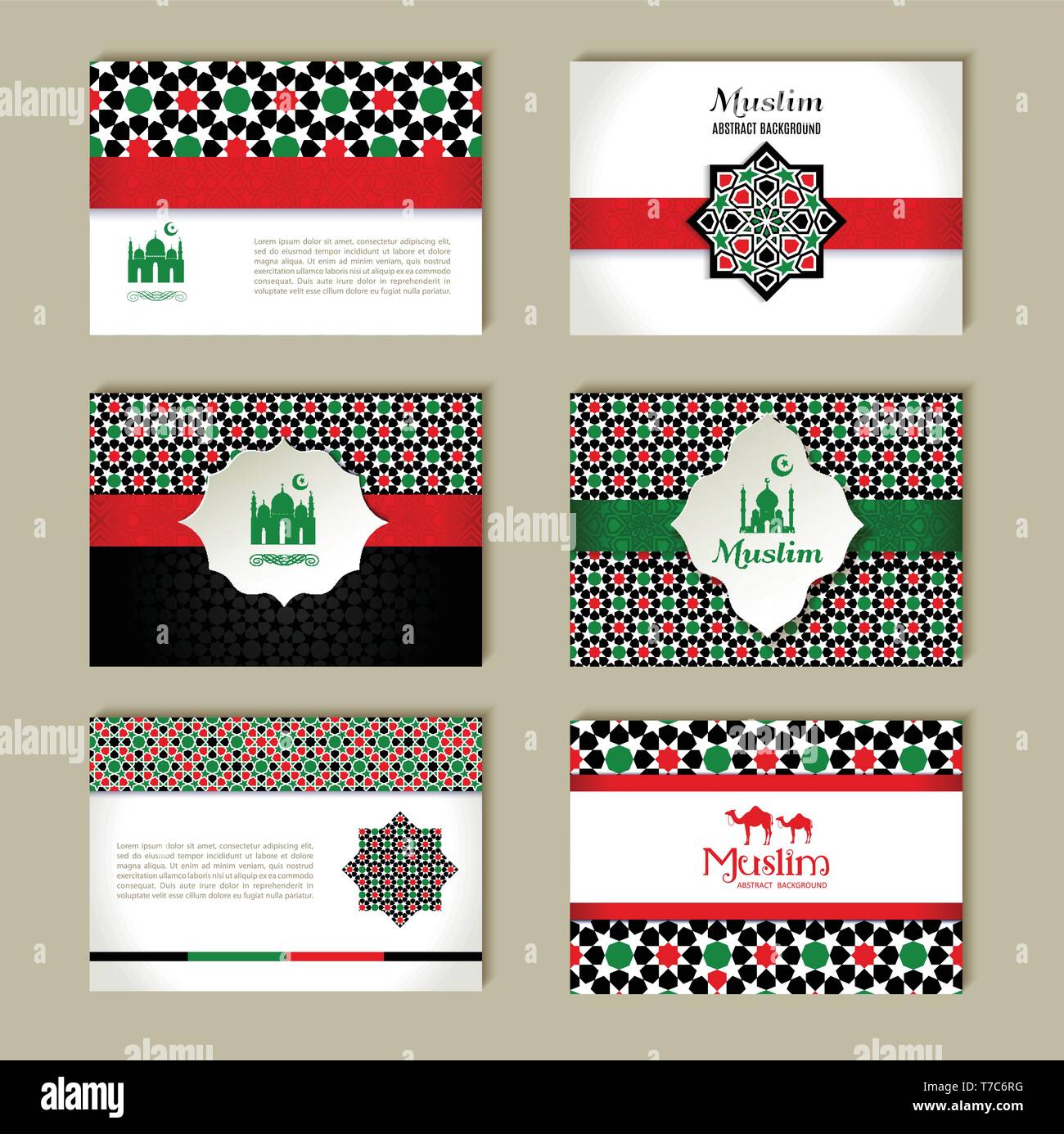 Banners set of islamic. Uae color design Stock Vector Image & Art - Alamy