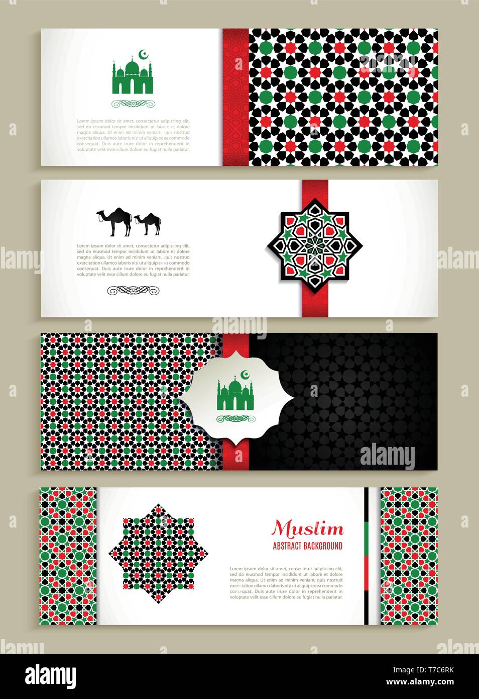 Banners set of islamic. Uae color design Stock Vector Image & Art - Alamy