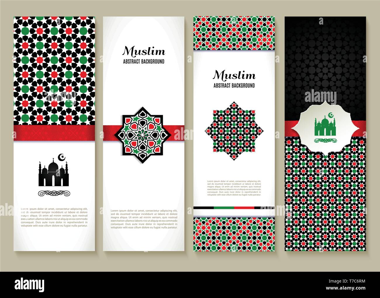 Banners set of islamic. Uae color design Stock Vector Image & Art - Alamy