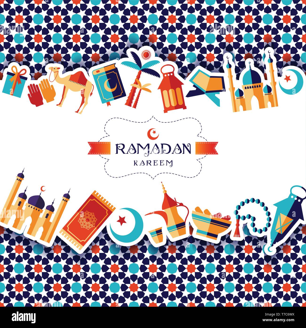 Ramadan Kareem icons set of Arabian Stock Vector Image & Art - Alamy
