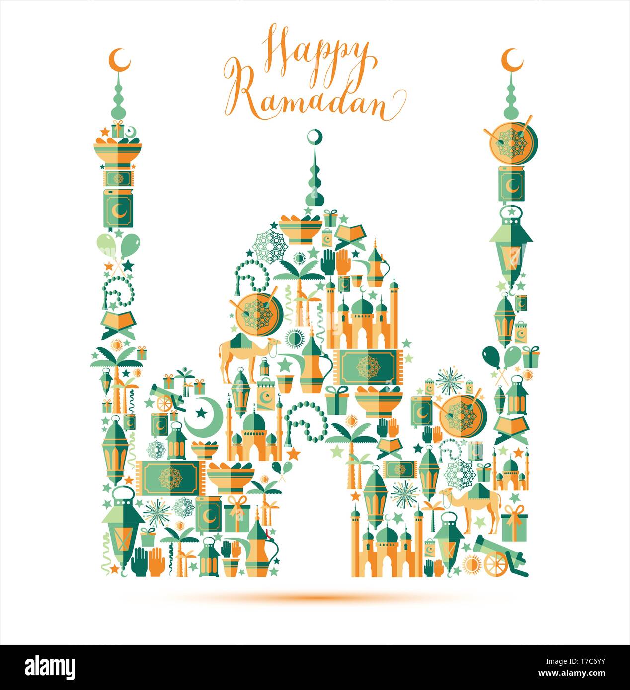 Happy Ramadan icons set of Arabian Stock Vector Image & Art - Alamy