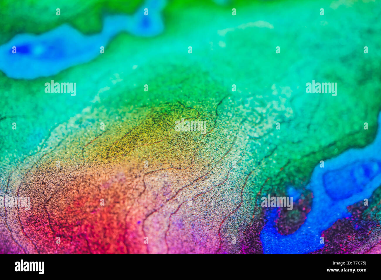 The levels of the heights of the mountains on a map made of sand Stock ...
