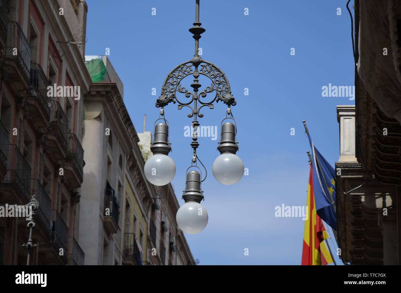 Street Lamp in Barcelona Stock Photo - Alamy