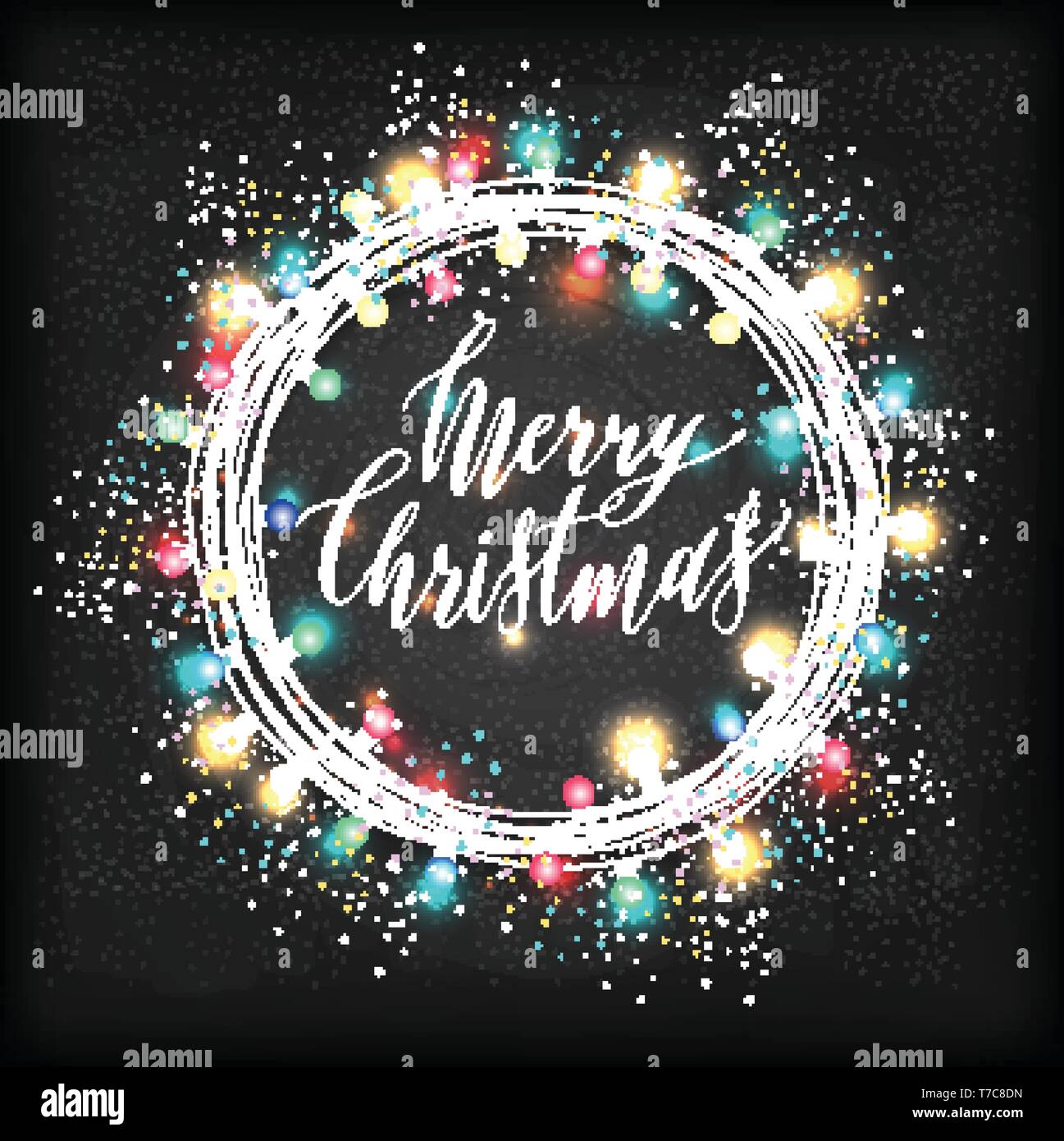 Circle on wooden christmas Stock Vector Images - Alamy