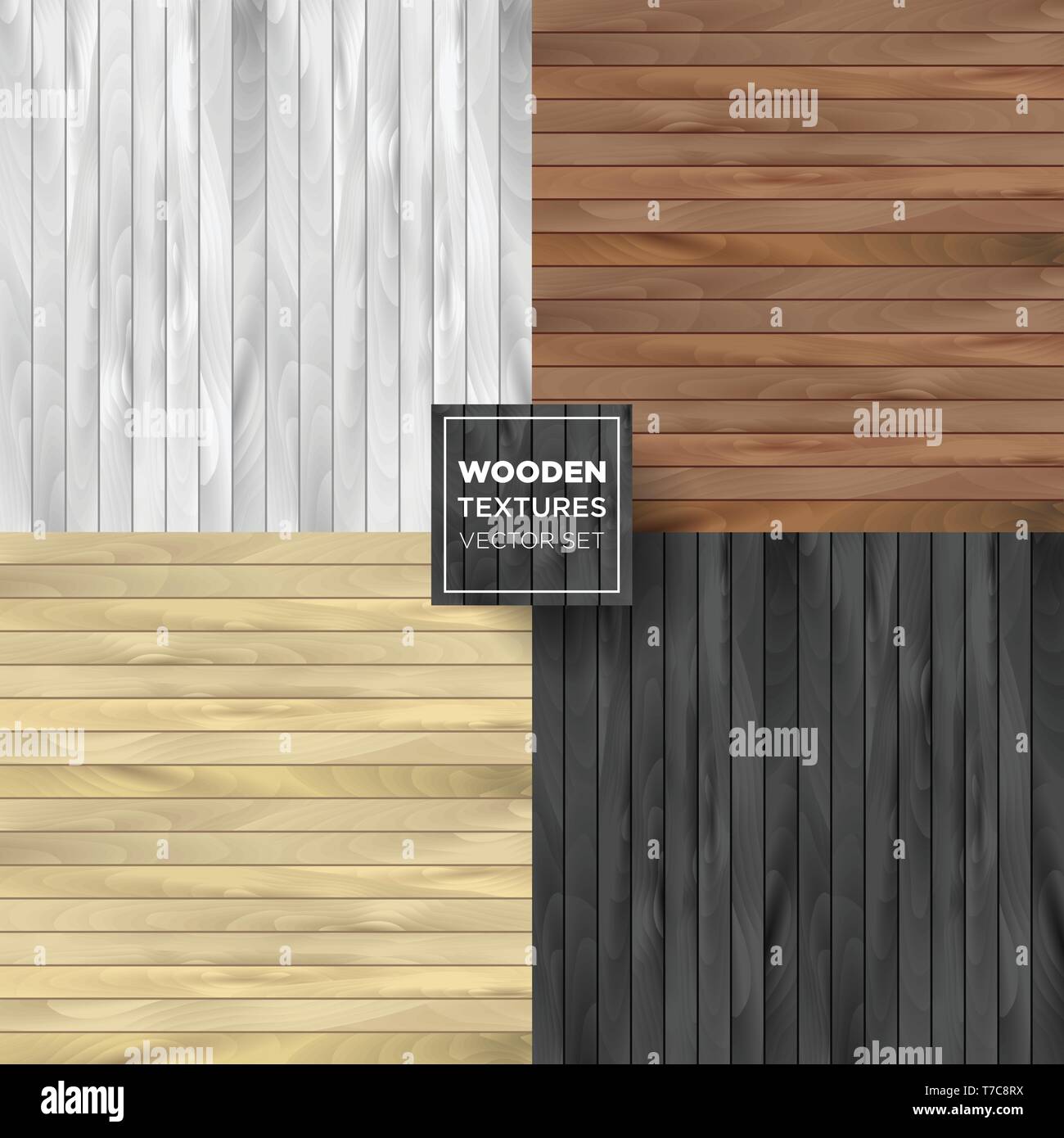 Wooden set of different color. Vector collection illustrations Stock ...