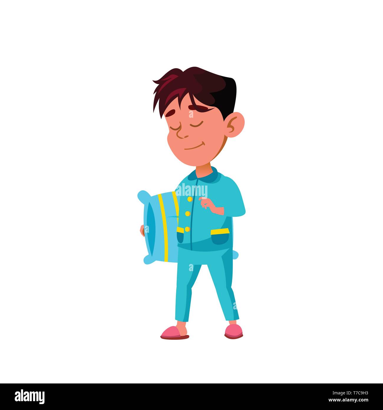 Asian Child Boy Cartoon Isolated Vector Illustration Stock Vector Image ...